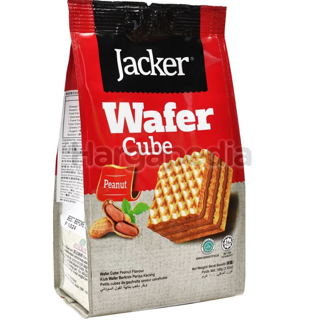 JACKER Peanut Wafer Cubes 100gm