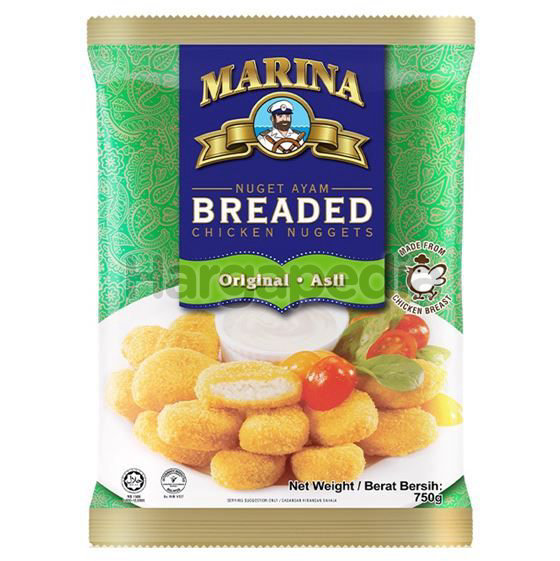 MARINA Breaded Chicken Nuggets Original 750gm