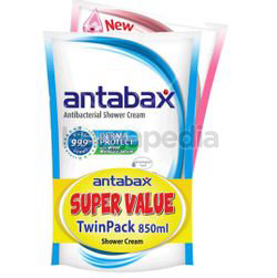 ANTABAX Antibacterial Shower Cream Refill Fresh & Gentle 2x850ml