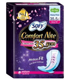SOFY Body Fit Comfort Nite Slim Wing 35.5cm 8s