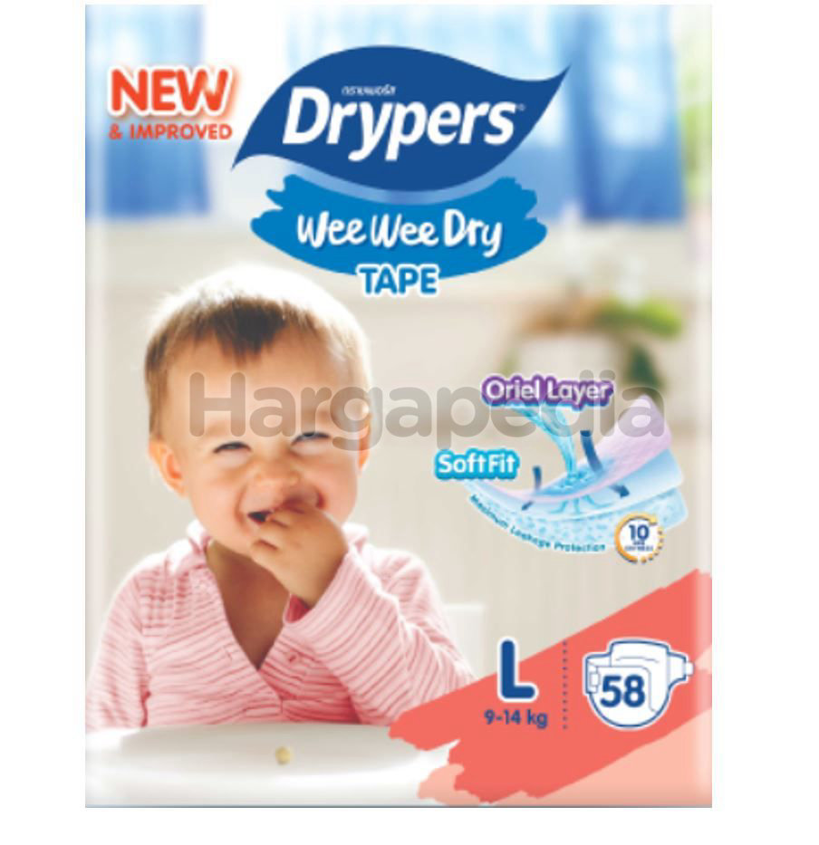 DRYPERS Wee Wee Dry Baby Diaper L58