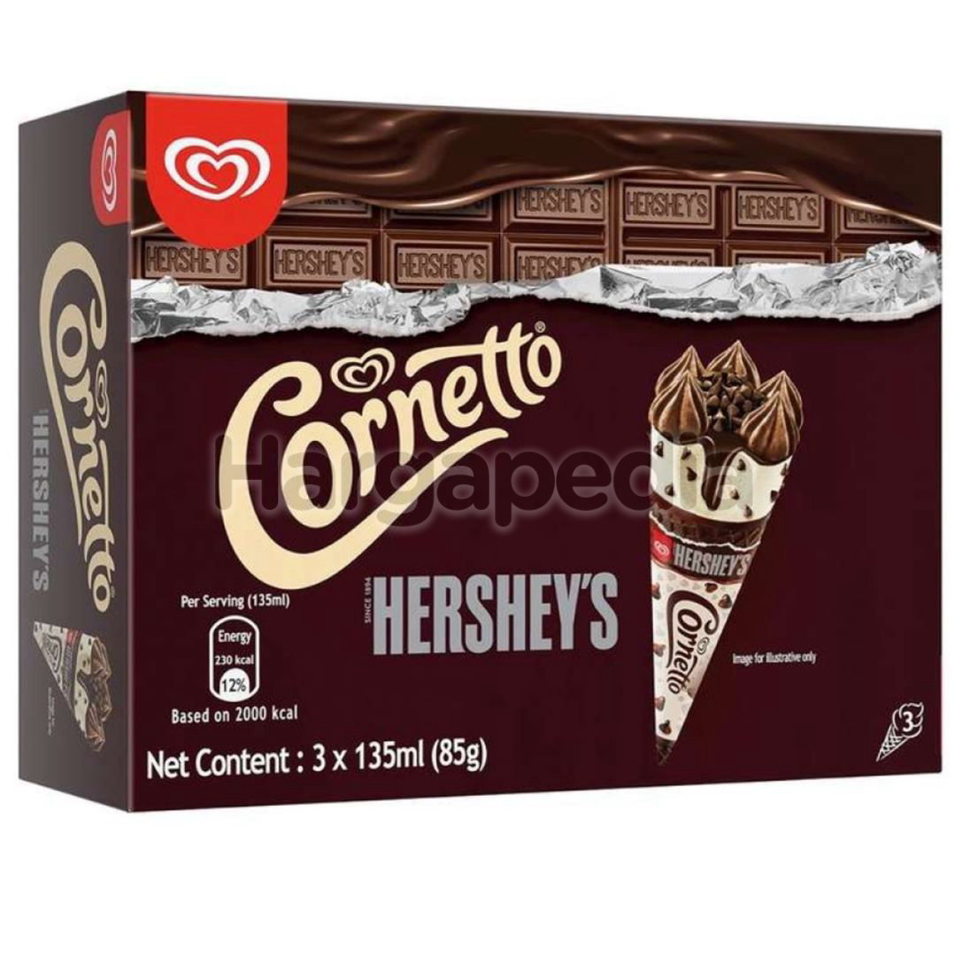 WALL'S Cornetto Hershey Ice Cream 3x135gm