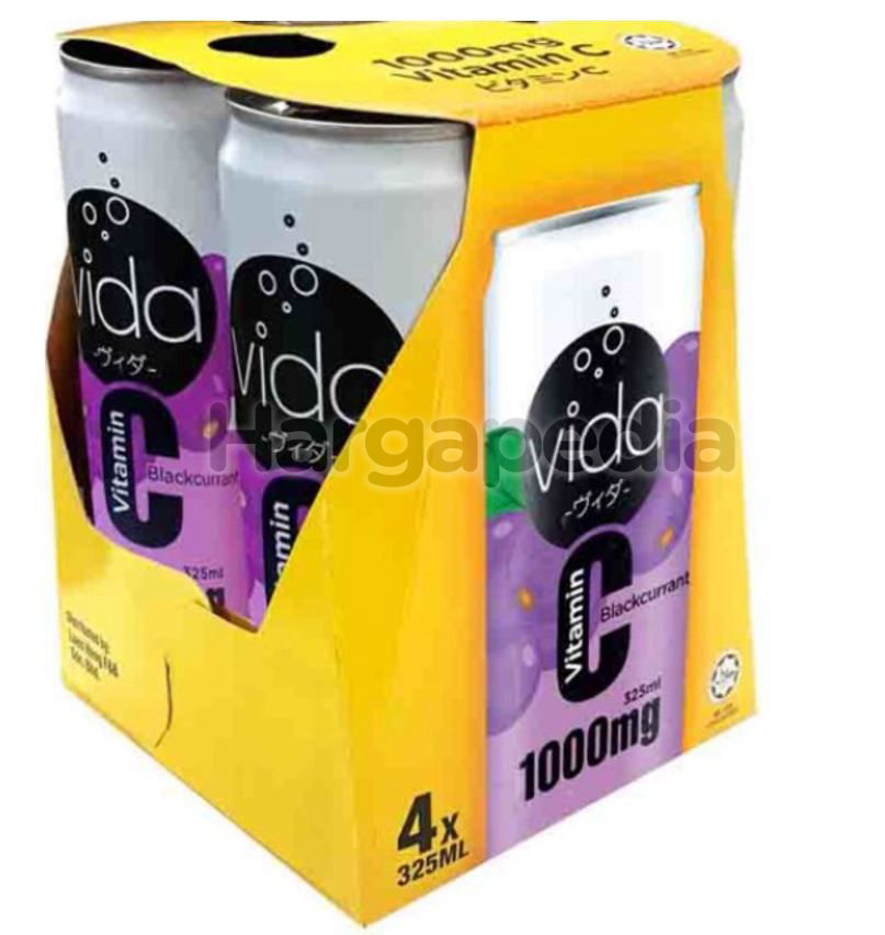 VIDA Vitamin C Blackcurrant Drink 4x325ml