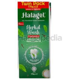 HALAGEL Herbal Fresh Toothpaste 2x175gm